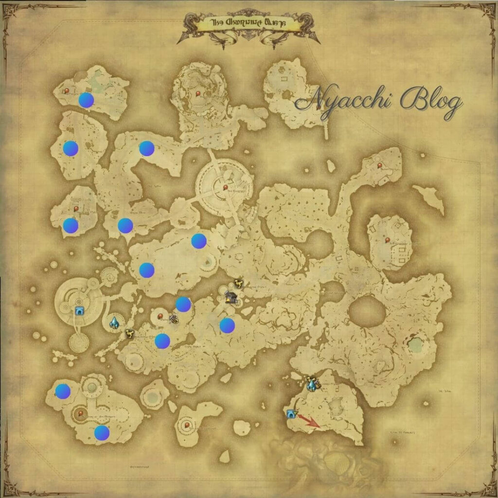 【FF14 モブハント】蒼天エリア：イシュガルドのBモブ・出現場所（POP位置）