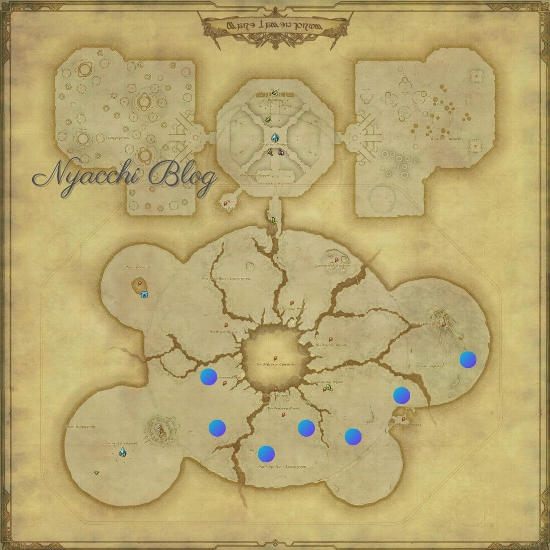 【FF14 モブハント】暁月エリアのBモブ・出現場所（POP位置）