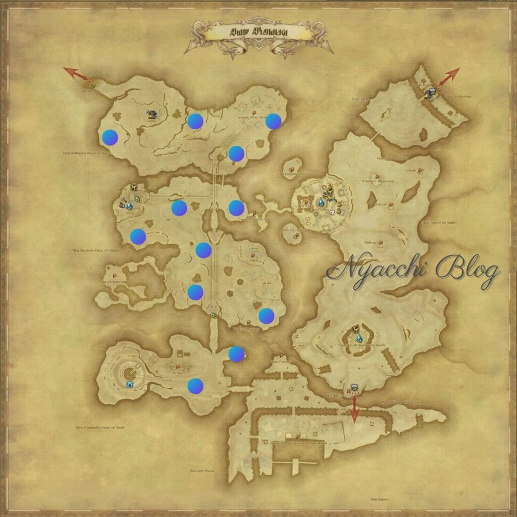 【FF14 モブハント】漆黒エリア：ノルヴラントのBモブ・出現場所（POP位置）