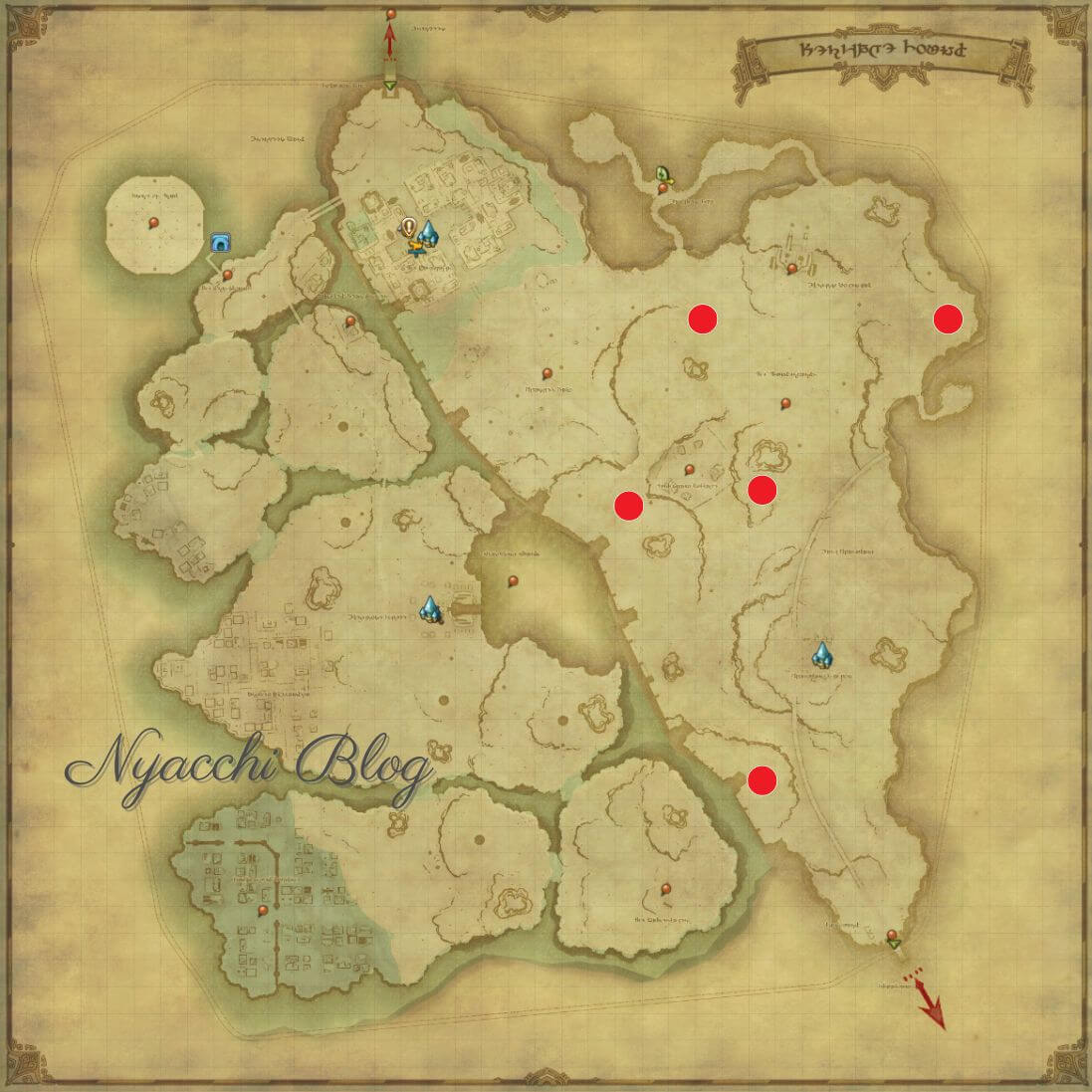 【FF14 モブハント】完成版：黄金エリアのBモブ・出現場所（POP位置）