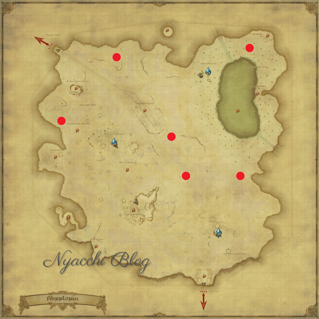 【FF14 モブハント】完成版：黄金エリアのBモブ・出現場所（POP位置）